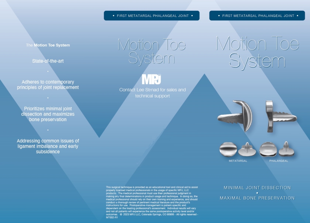 The Motion Toe System – iNTREPID ORTHOPEDICS